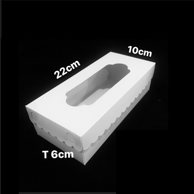 Jual (10 Pcs) Kotak Bolu Gulung Packaging Box Putih Banana Roll Dus ...