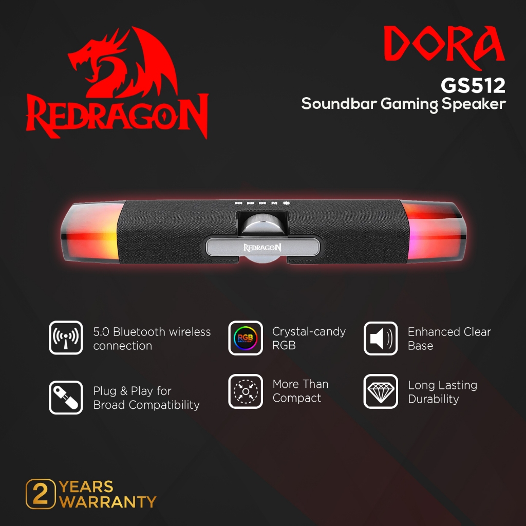 Jual Redragon Soundbar Gaming Speaker RGB DORA - GS512 | Shopee Indonesia