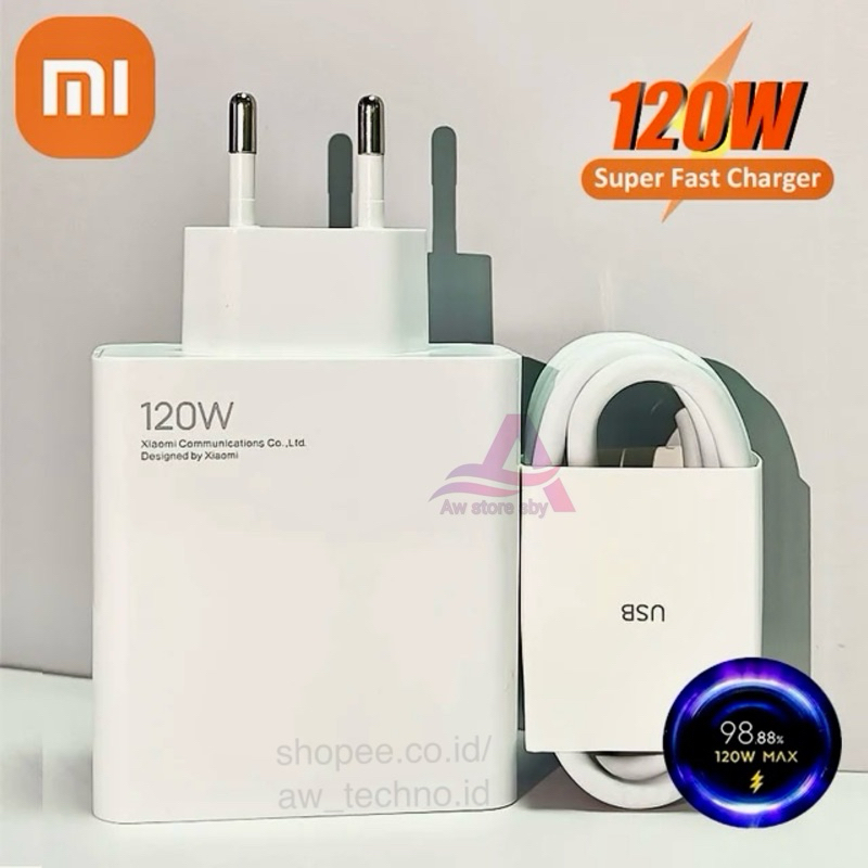 Jual 120W Hyper Charger Xiaomi Redmi Type C TURBO Super Fast Charging ...