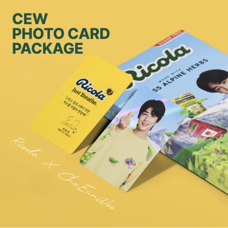 Jual CHA EUN WOO RICOLA KOREA OFFICIAL PHOTOCARD | Shopee Indonesia