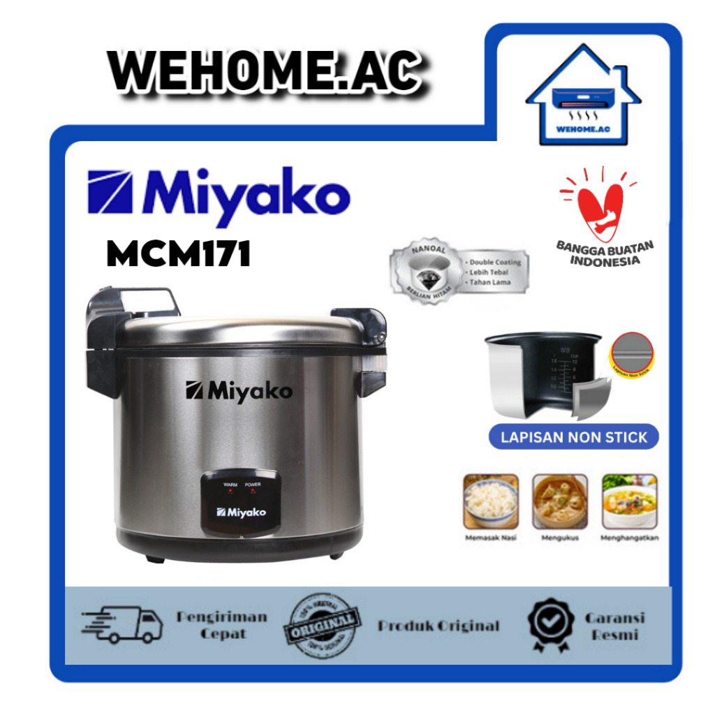 Jual Rice Cooker Miyako MCG171 Magic Com Miyako 6 Liter | Shopee Indonesia