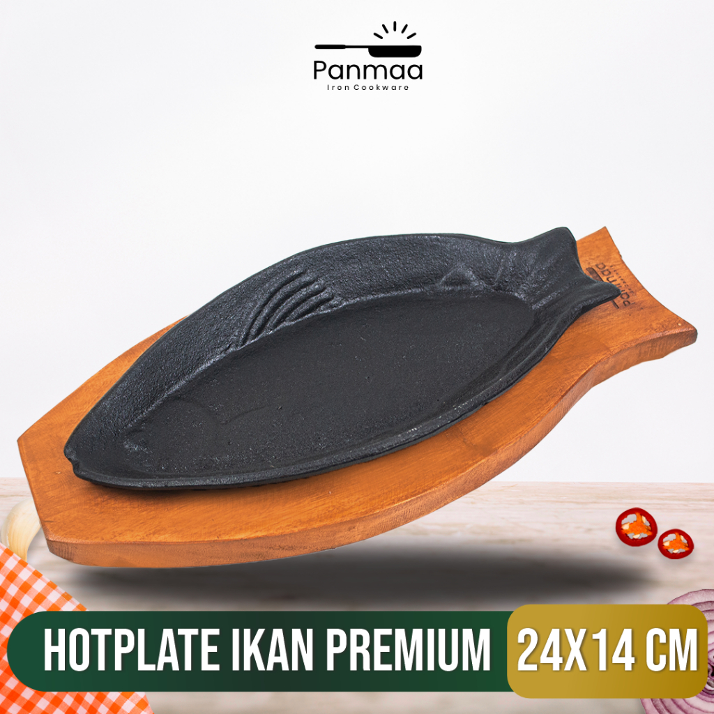 Jual PANMAA Cast Iron Hot Plate Steak / Piring Ikan Premium (24x14 cm ...