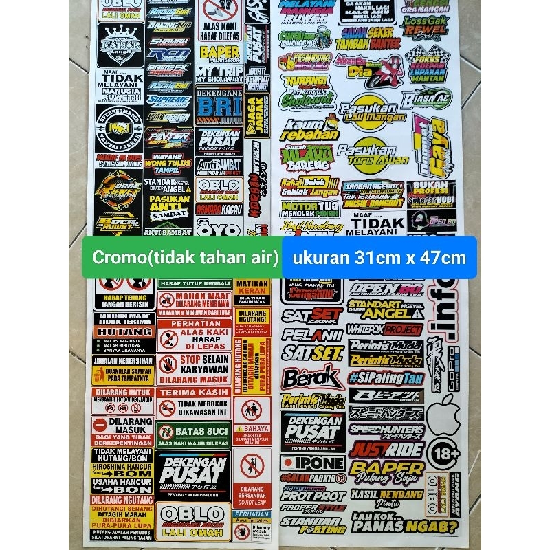 Jual STIKER KATA KATA | STIKER MOTOR SPORT | STIKER MOTOR RACING ...