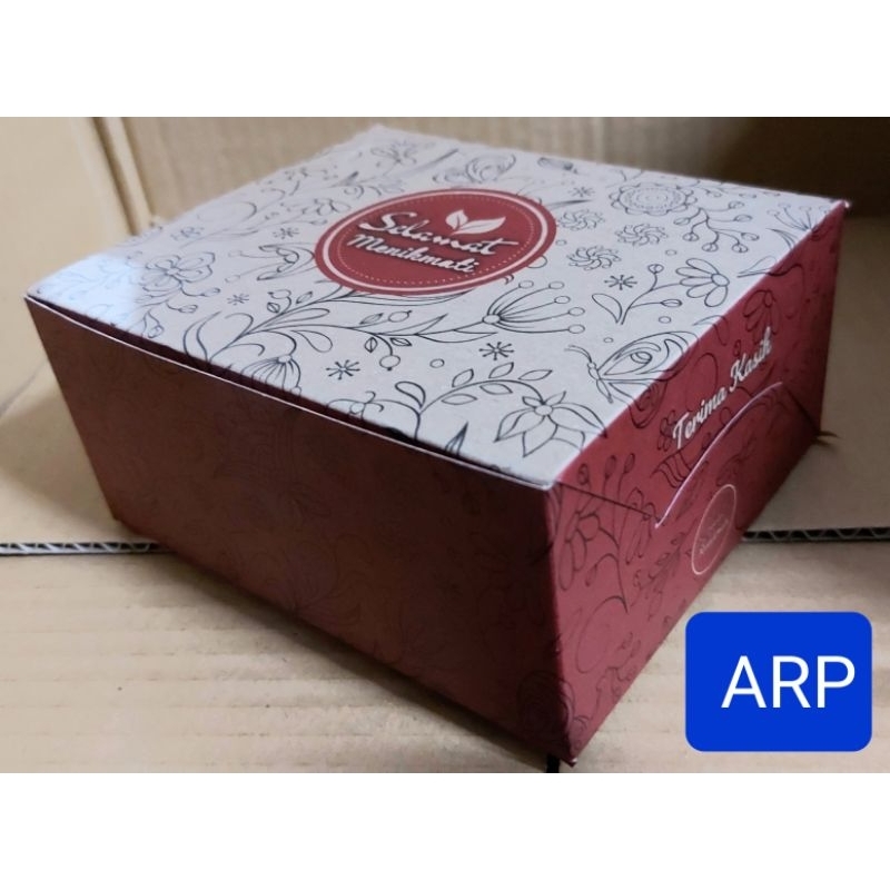 Jual Dus Snack Craft Ukuran 12x16cm Corak Coklat Merah & Hijau 10 ...