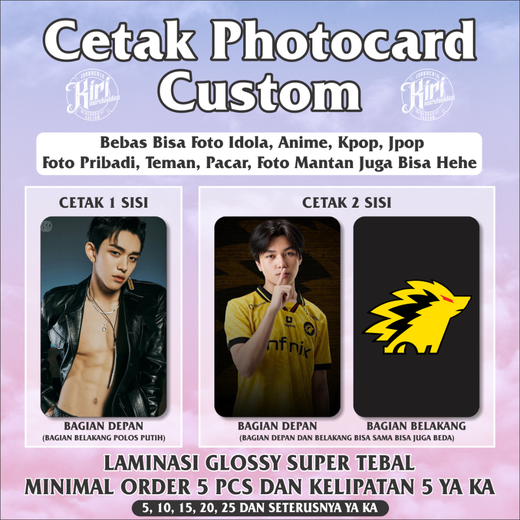 Jual Photocard Custom SUPER TEBAL Bisa Request Foto & Gambar | Shopee ...