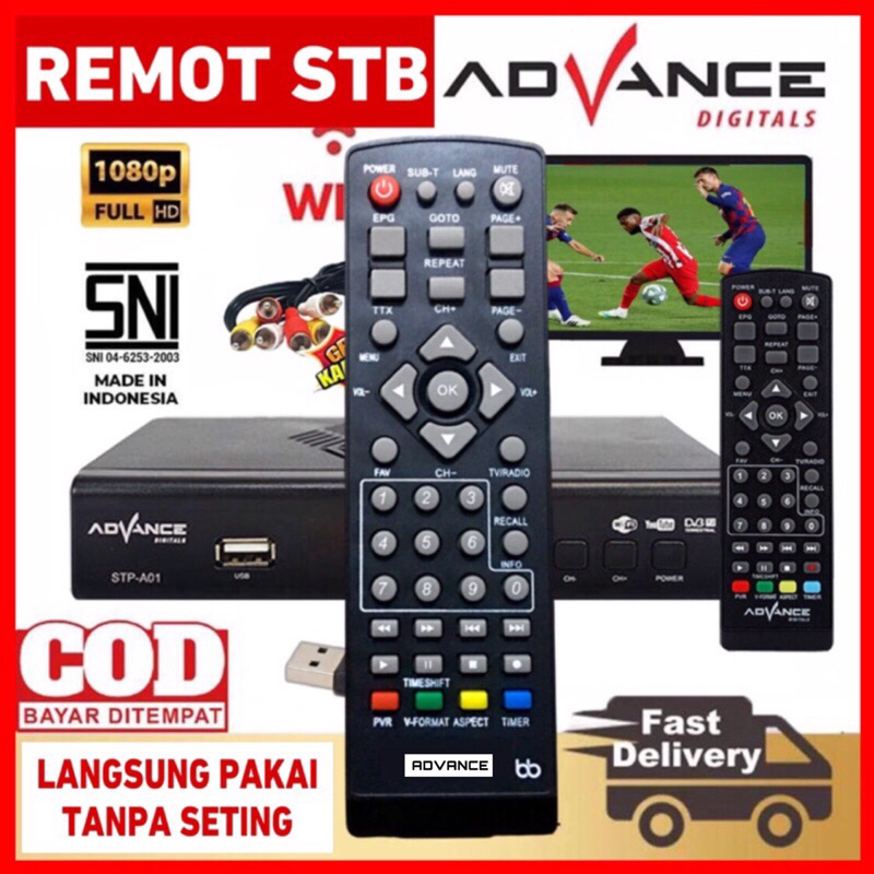 Jual Remot STB ADVANCE langsung pakai tanpa seting | Shopee Indonesia