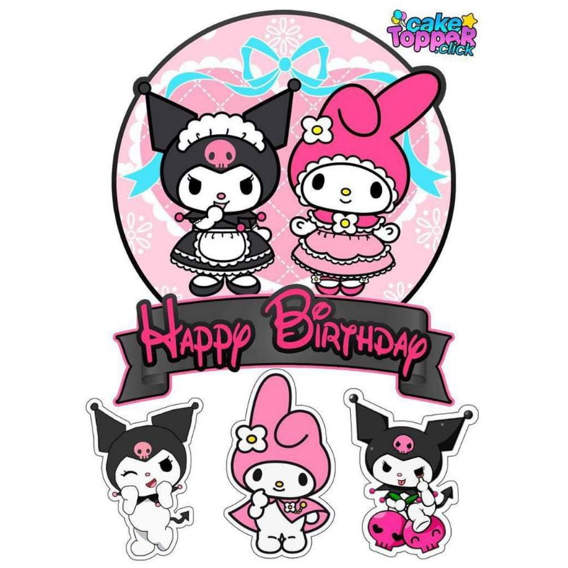 Jual TOPPER ULANG TAHUN KUROMI / TOPPER BIRTHDAY / TOPPER KUROMI ...
