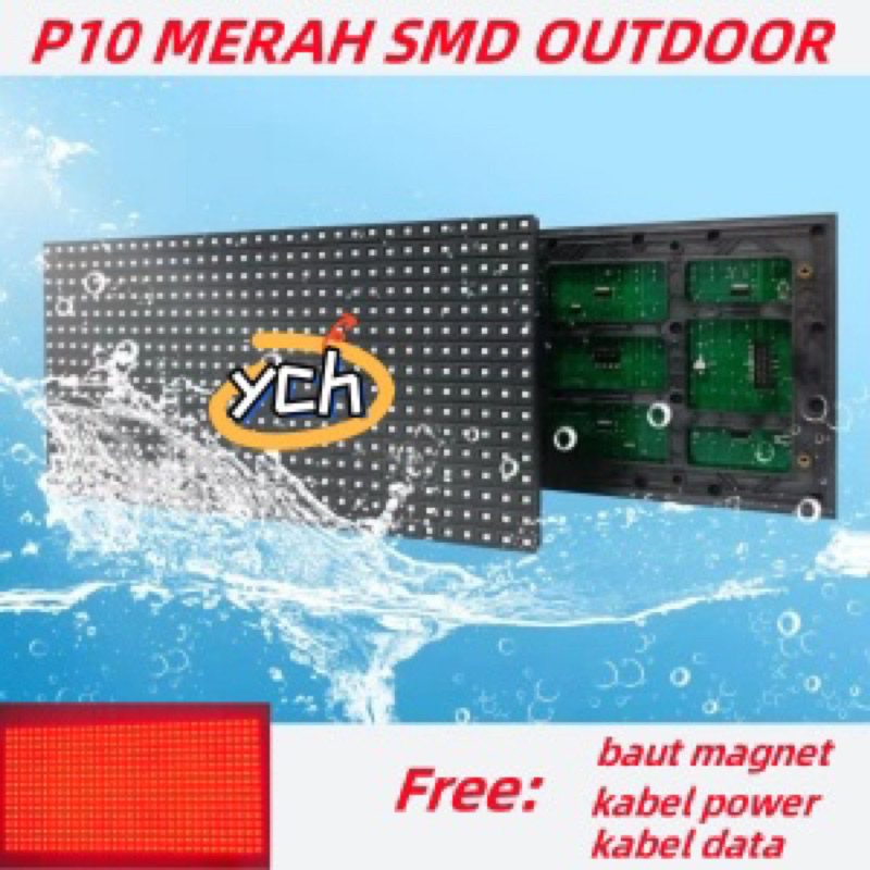 Jual Led running text module p10 merah smd outdoor high Quality ...