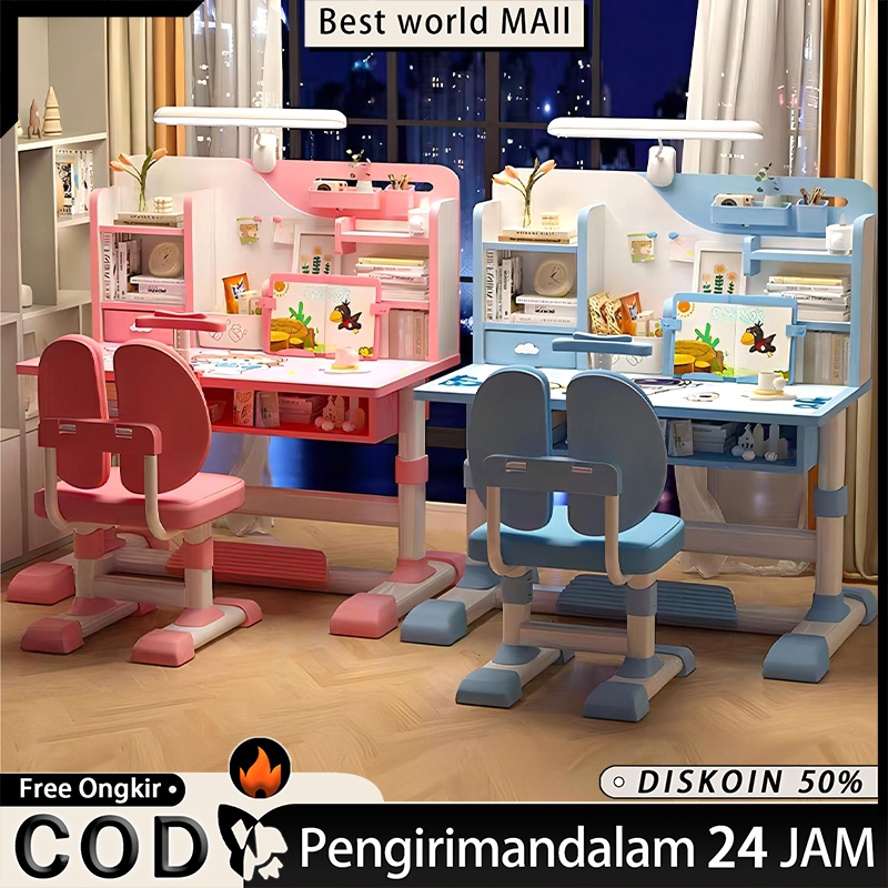 Jual Meja Belajar Dengan Kursi Set Kombinasi Meja Belajar Anak Meja ...