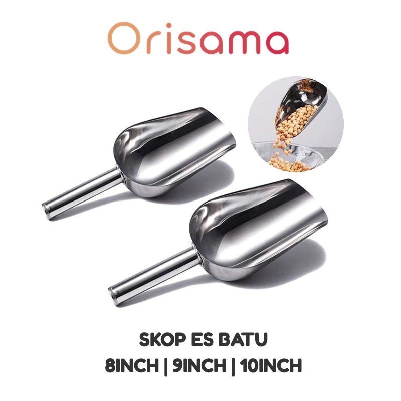Jual Sendok Skop Es Batu Stainless Tebal /Sekop Tepung /Sekop Beras ...