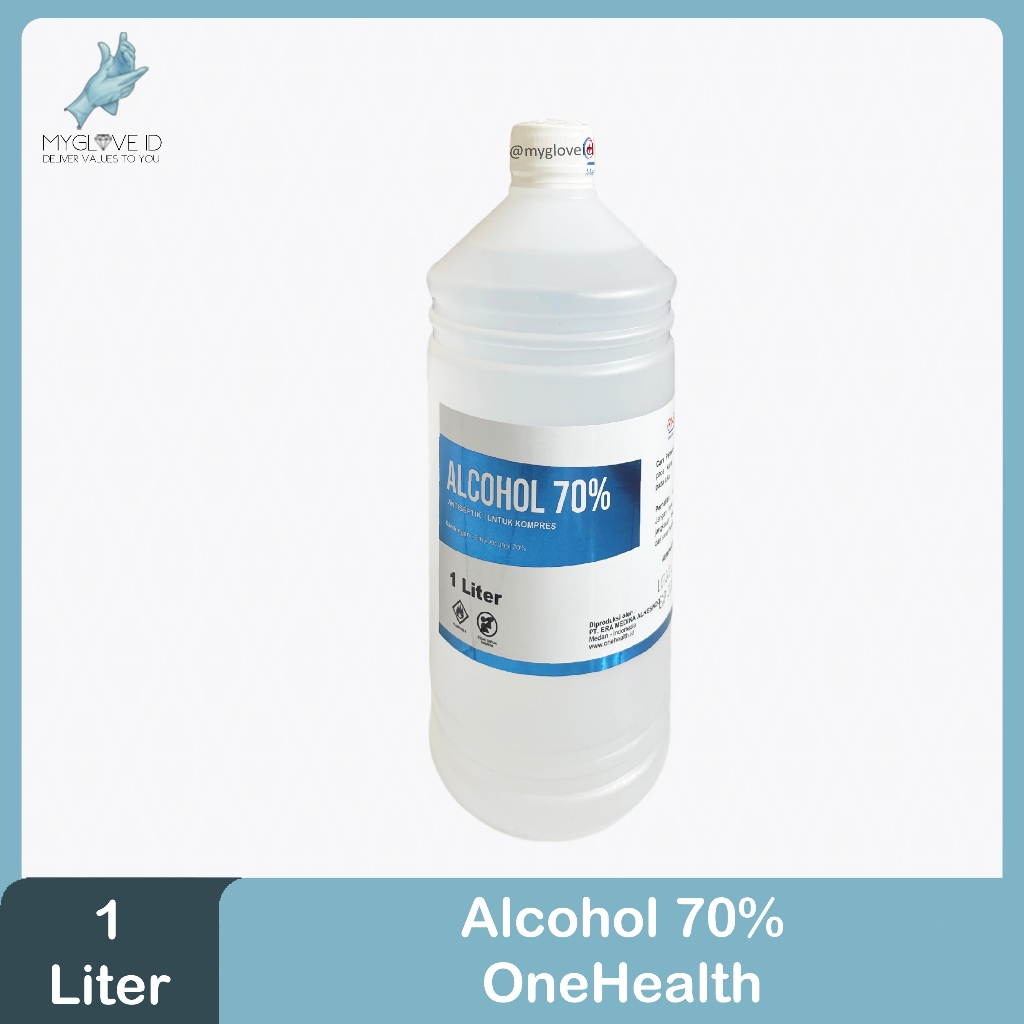 Jual Ethyl Alcohol / Etil Alkohol Antiseptik 70% 1 Liter OneHealth ...