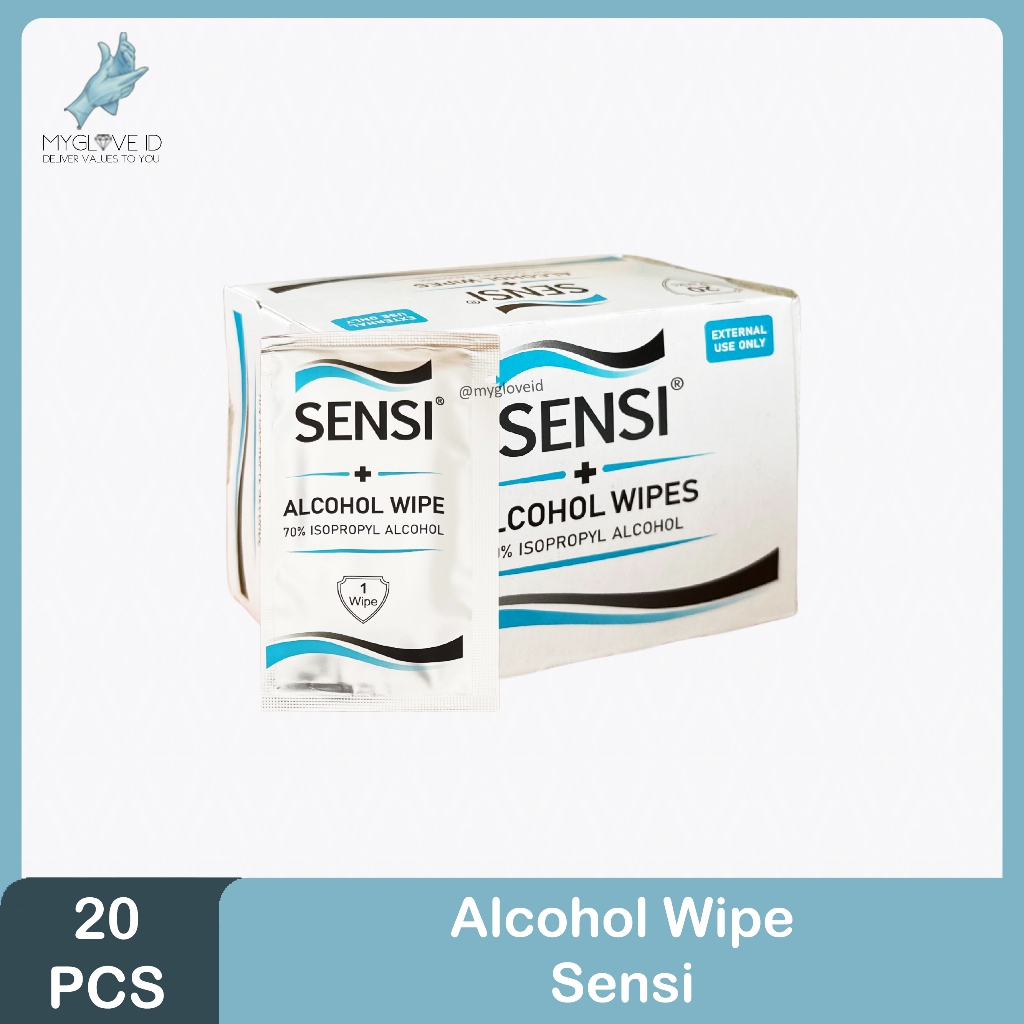 Jual Alcohol Wipes / Tisu Alkohol Desinfektan Sensi isi 20 pcs | Shopee ...