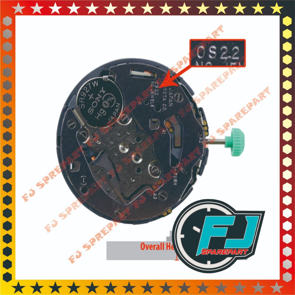 Jual Mesin Jam Tangan Miyota OS22 OS 22 Chrono 369 Original | Shopee Indonesia