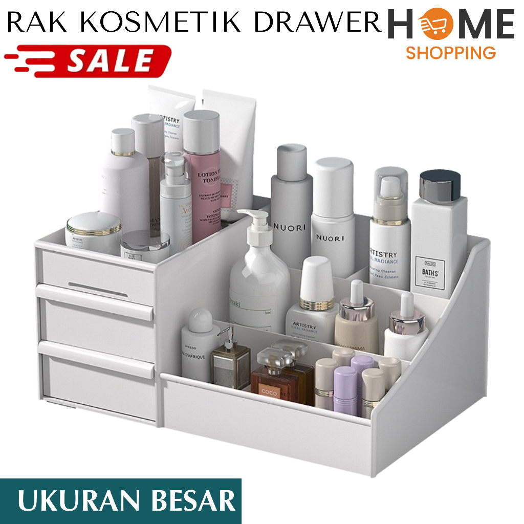 Jual [HS] UMC RAK KOSMETIK DRAWER 2 LACI / RAK KOSMETIK PLASTIK / KOTAK ...