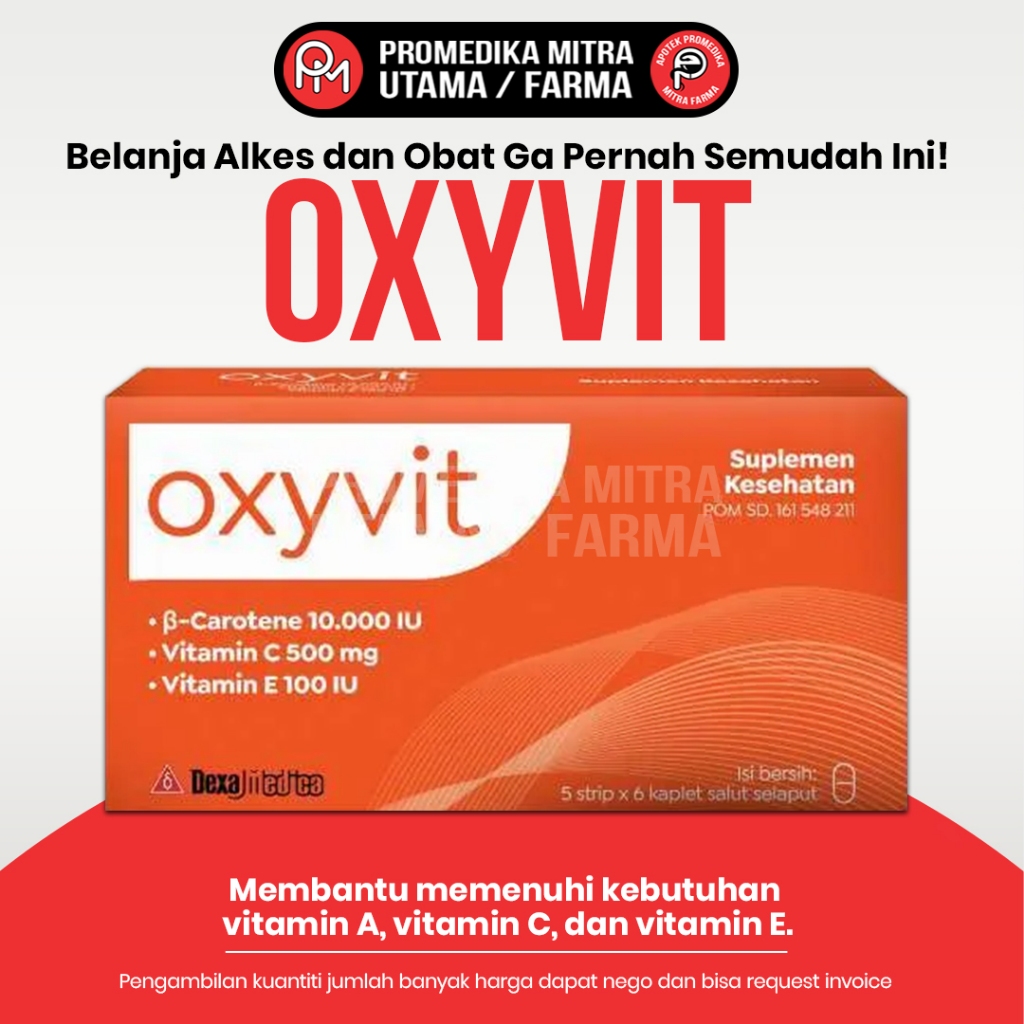 Jual Oxyvit Box isi 30 Kap - Suplemen Kebutuhan Vitamin A, C, dan E ...