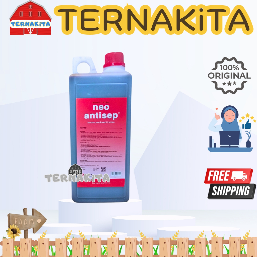 Jual NEO ANTISEP 1 L 1 Liter NEW FORMULA MEDION - Antseptik Hewan Dan ...