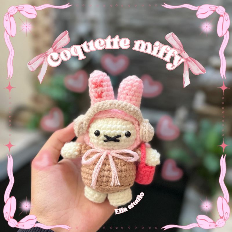 Jual Boneka Miffy | Coquette Miffy Doll | Amigurumi Miffy | Shopee ...