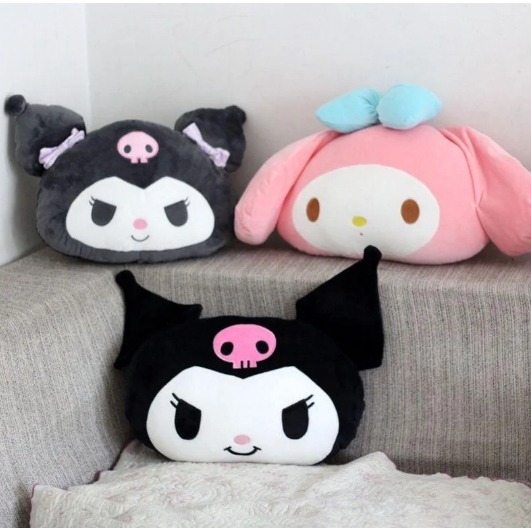 Jual Boneka Bantal Kepala Karakter Sanrio Kuromi My Melody Bahan Lembut Empuk Bantal Sofa Lucu ...