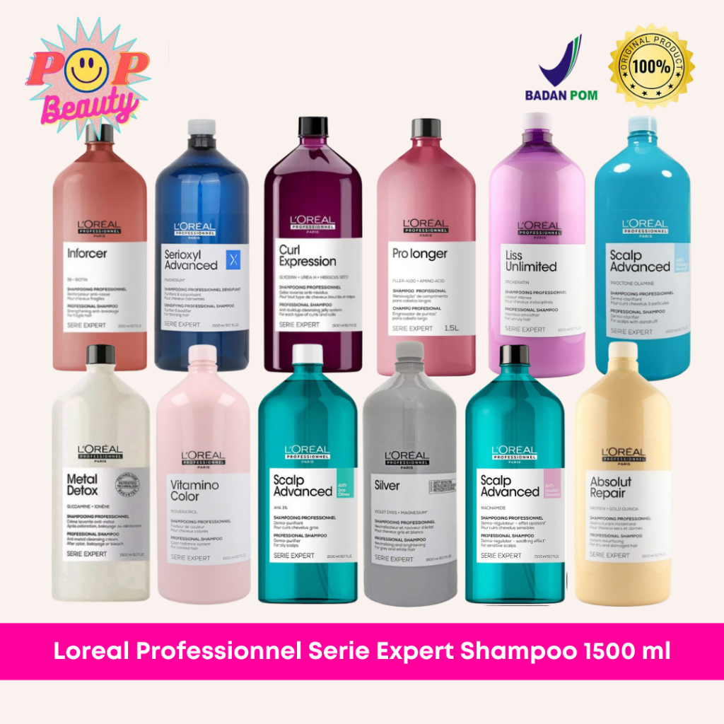 Jual Loreal Serie Expert Shampoo 1500 ML Vitamino Color Silver Serioxyl ...