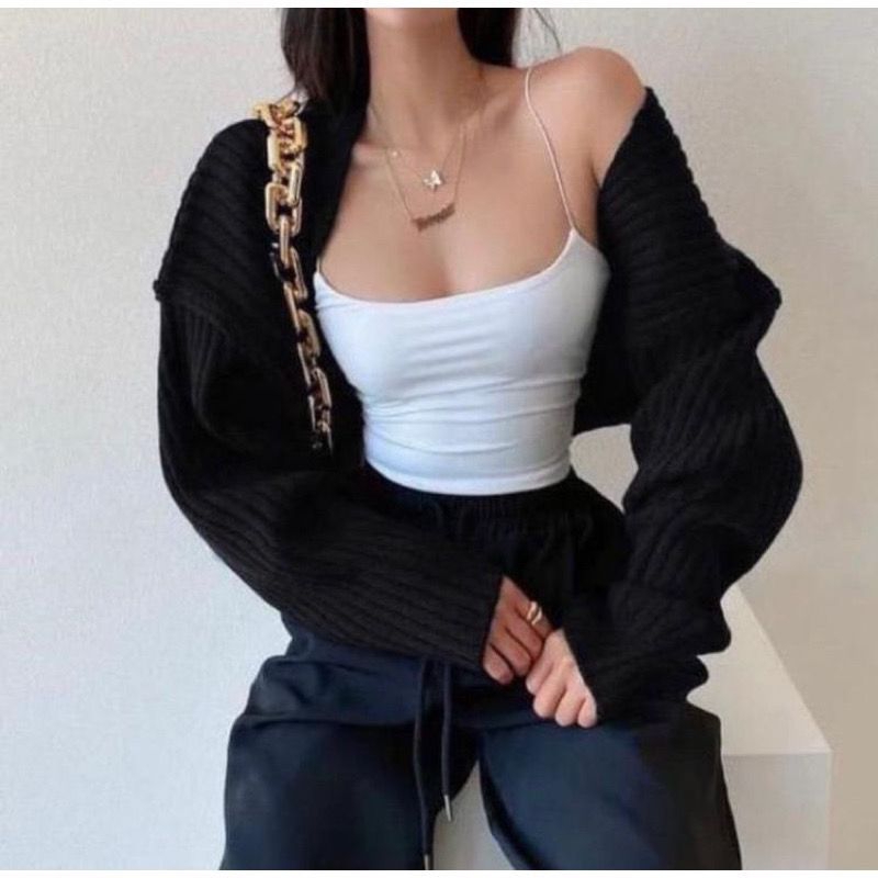 Jual Liam Cardigan Oversize Crop / Balero / Outer knit premium / Crop cardy | Shopee Indonesia