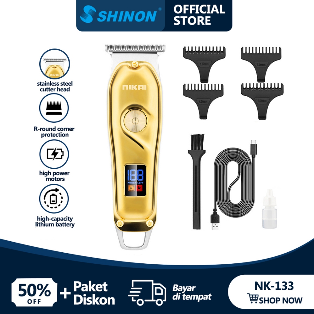 Jual NIKAI NK133 Trimmer Mesin Potong Rambut Kumis Jenggot Bulu Kaki ...