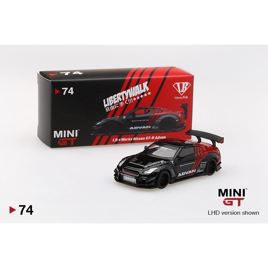 Jual Mini GT 74 LB Works Nissan GTR R35 Advan Japan Exclusive | Shopee Indonesia