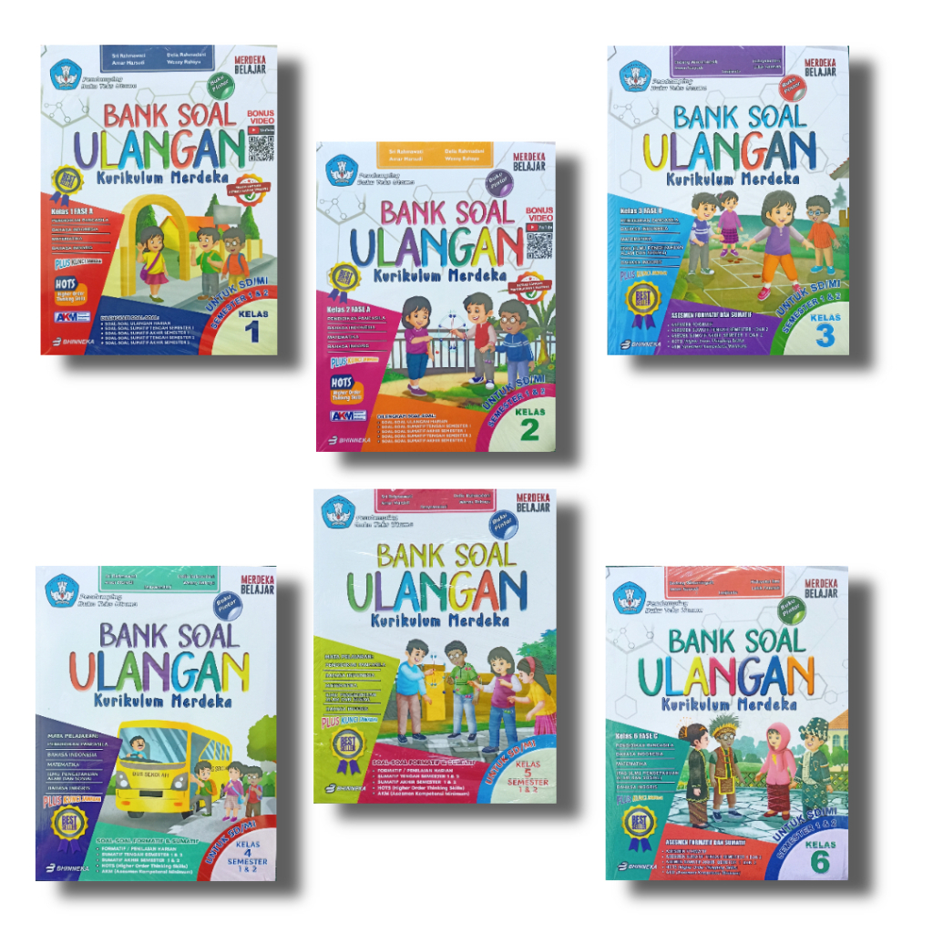 Jual Buku Pintar Bank Soal Ulangan Kurikulum Merdeka SD/MI Kelas 1, 2, 3, 4, 5, 6 Semester 1&2 K ...