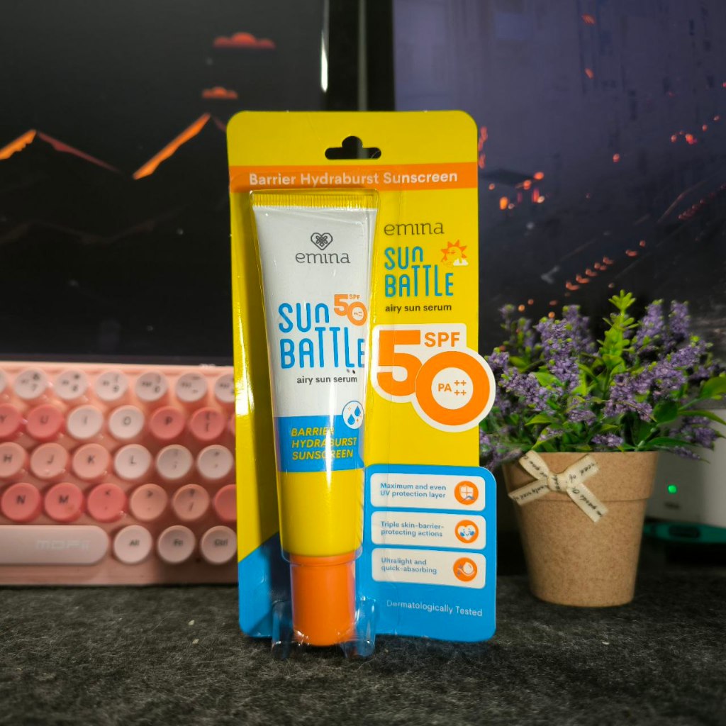 Jual Emina Sun Battle Spf 50 Pa++ Barrier Hydraburst Sunscreen 30ml ...