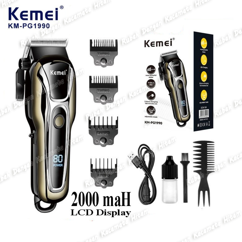 Jual Kemei KM-809A hair clipper mesin cukur isi ulang alat cukur rambut elektrik Kemei KM-809A ...