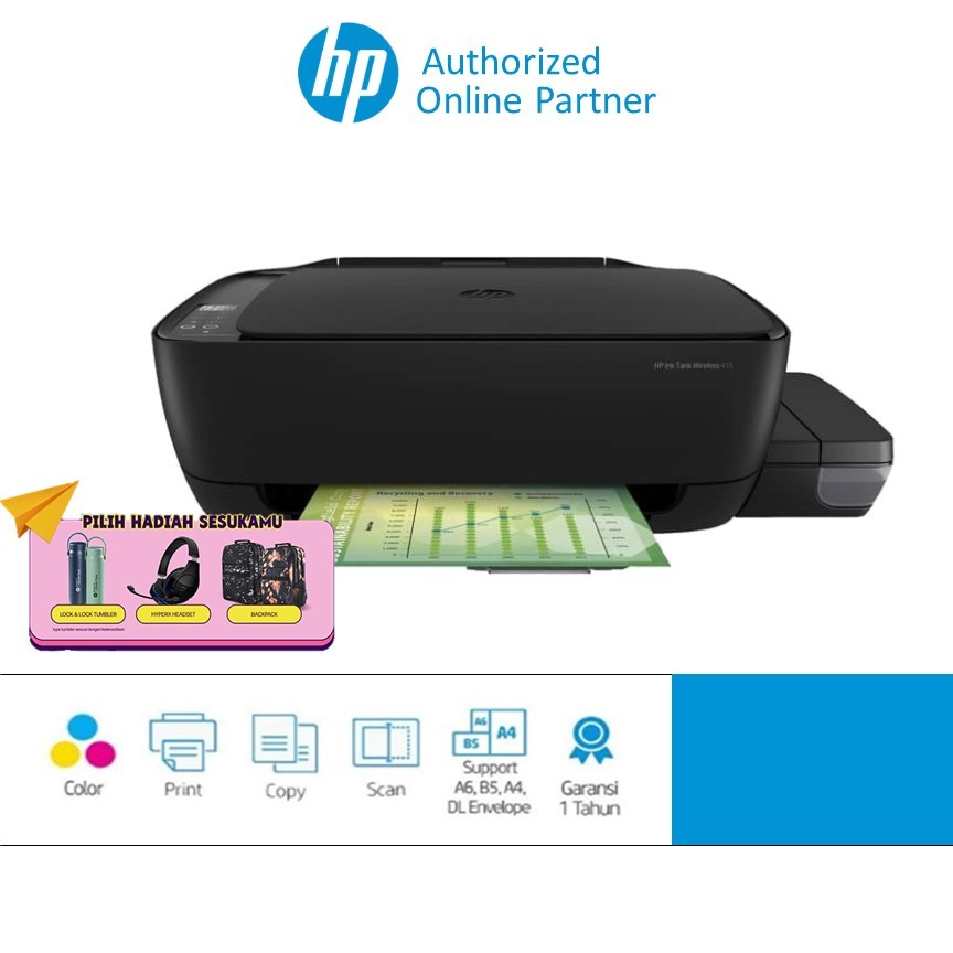 Jual Printer HP Smart Ink Tank 415 Wireless All In One | Shopee Indonesia