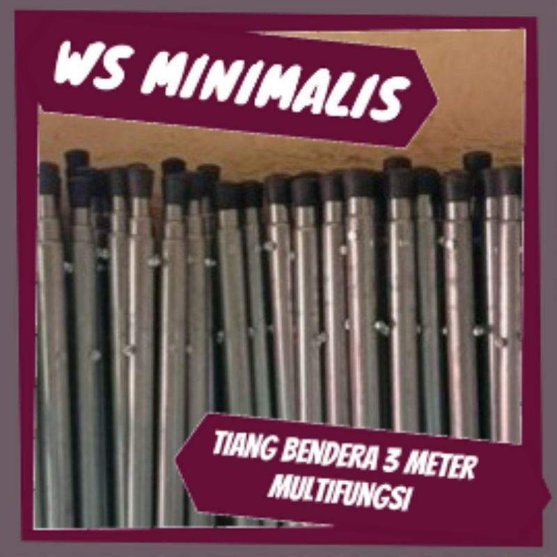 Jual TIANG MULTIFUNGSI ANTI KARAT / TIANG ANTENA / TIANG BENDERA 3METER ...