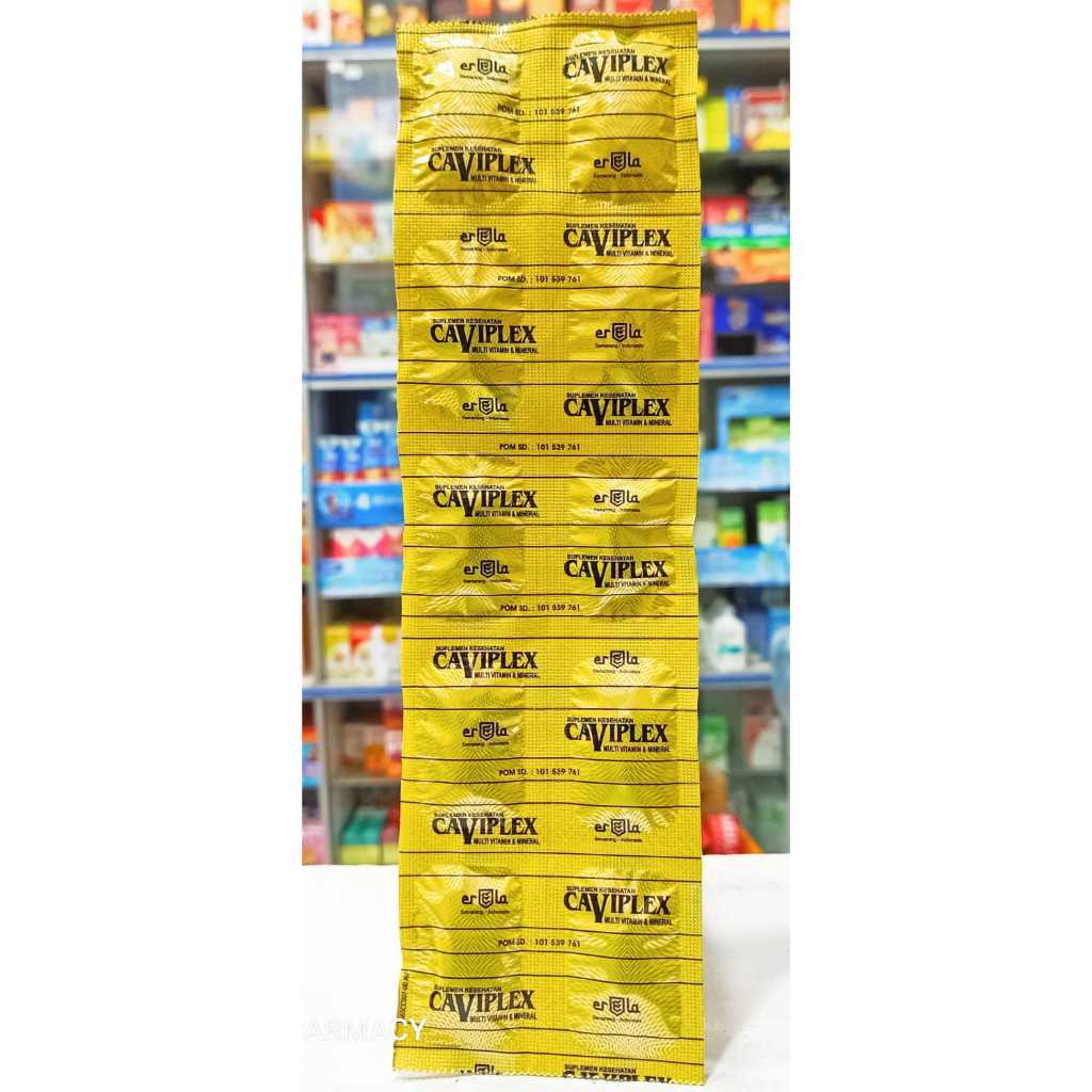 Jual Caviplex 𝟏 𝐒𝐓𝐑𝐈𝐏 𝐈𝐒𝐈 𝟏𝟎 𝐓𝐀𝐁𝐋𝐄𝐓 - Multivitamin dan Mineral | Shopee ...