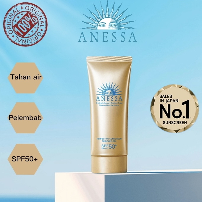 Jual Anessa Perfect UV Sunscreen Skin Care Gel SPF 50+ PA++++ 90g / Sunscreen Primer / Suitable ...