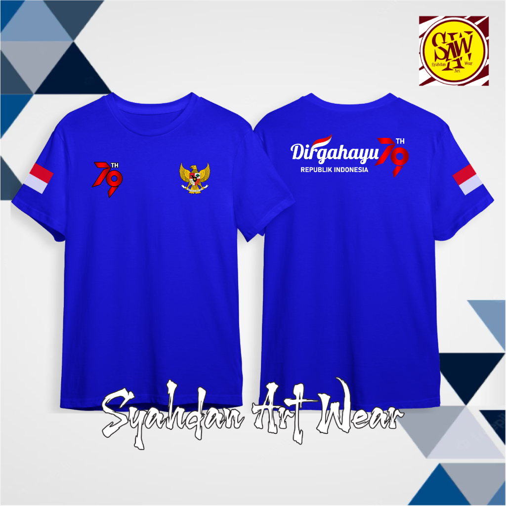 Jual KAOS DIRGAHAYU 79 TH REPUBLIK INDONESIA LOGO 79 DAN GARUDA DEPAN ...