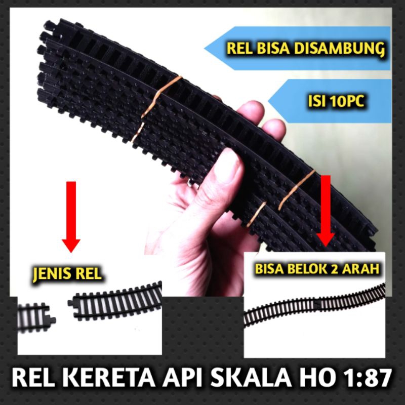 Jual Rel original railking skala HO 1:87 TIPE LENGKUNG bisa disambung ...