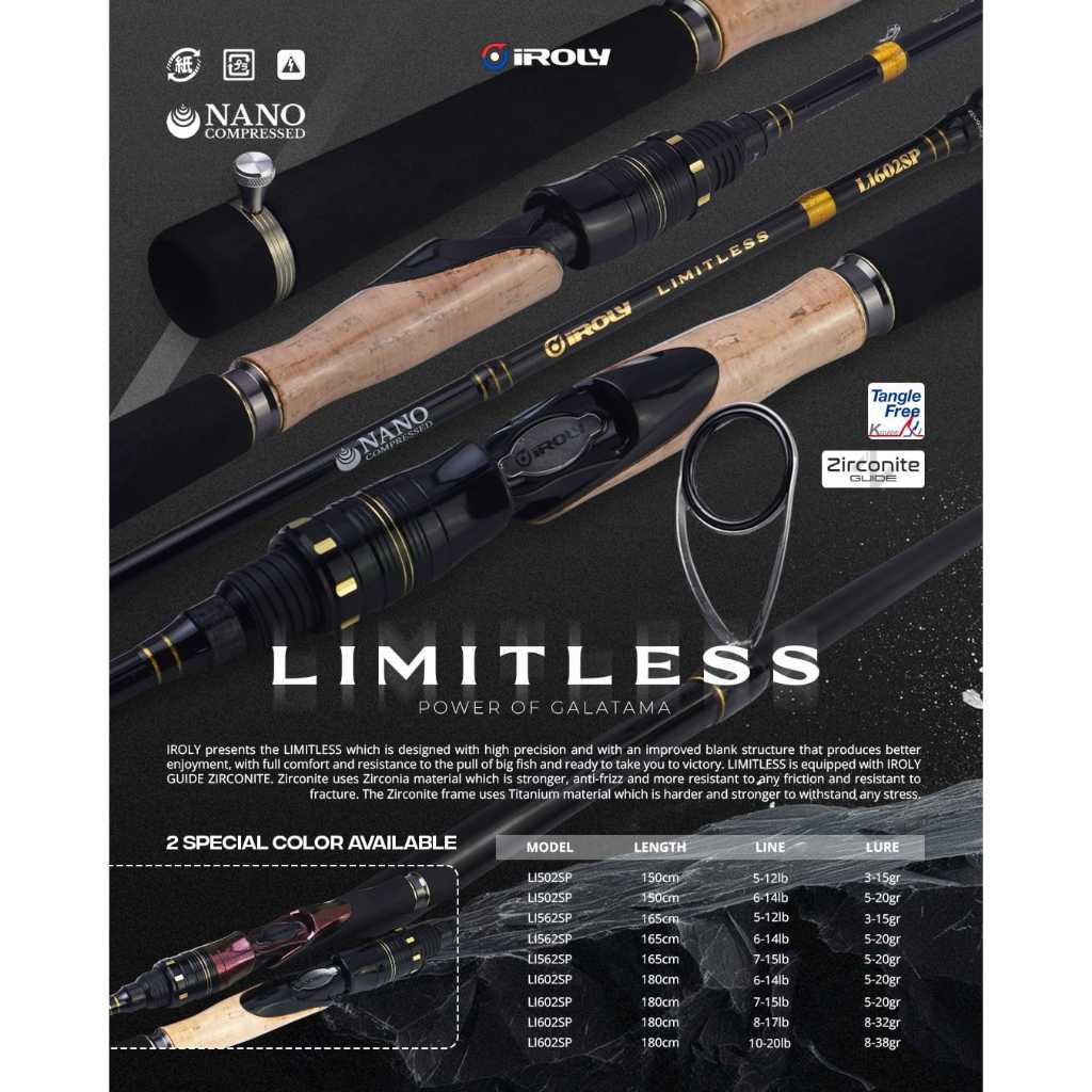 Jual Rod SPINNING IROLY LIMITLESS (POWER OF GALATAMA) | Shopee Indonesia