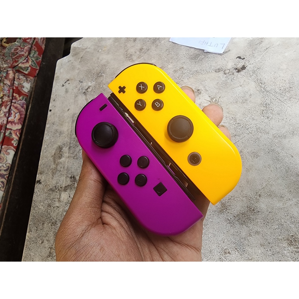 Jual Nintendo Switch Joycon Neon Purple Orange Original OM | Shopee ...