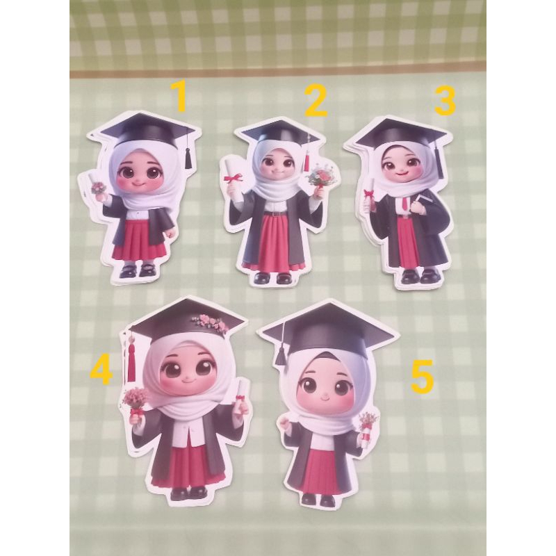 Jual Topper wisuda / Graduation SD cewek Hijab | Shopee Indonesia