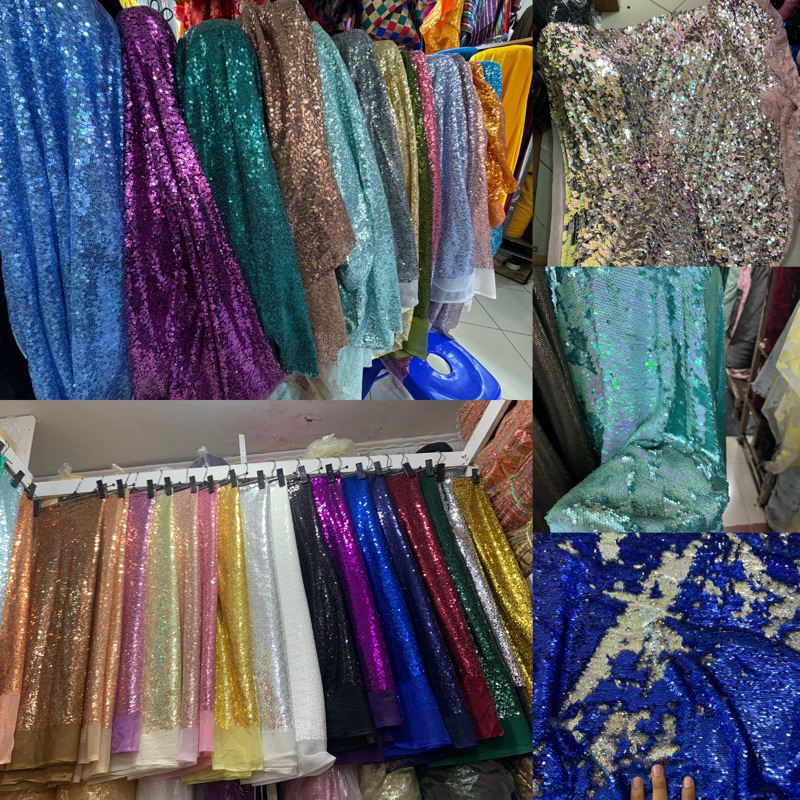 Jual Kain Payet Sequin Polos | Shopee Indonesia