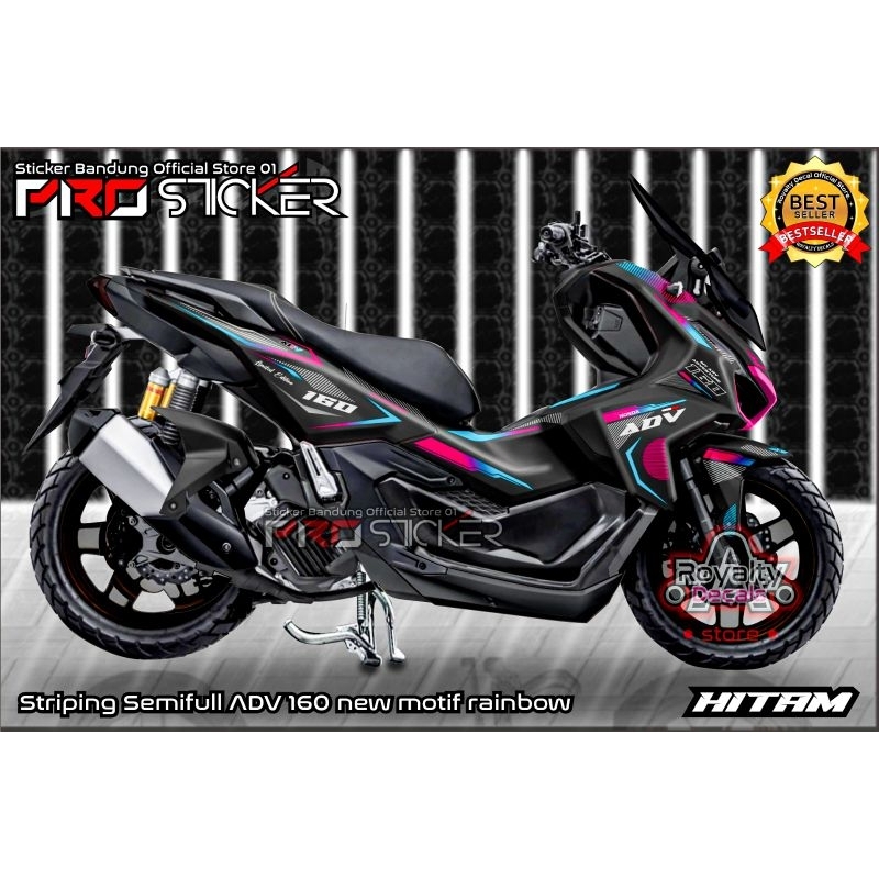 Jual Striping ADV 160 semifull motif rainbow kece motif terbaru virall ...