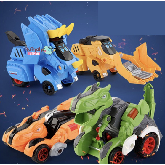 Jual Mainan Mobil Mobilan Dinosaurus Transformasi Deformasi Kado Ulang ...
