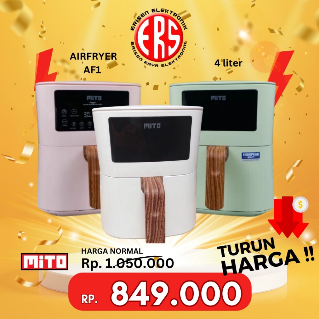 Jual AIR FRYER MITO AF1 PUTIH AF-1 / DIGIFRYER MITO 4 LITER AF-1 WHITE ...