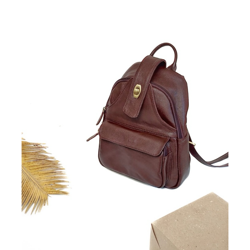 Jual tas gendong tas ransel wanita tas punggung kulit sapi | Shopee ...