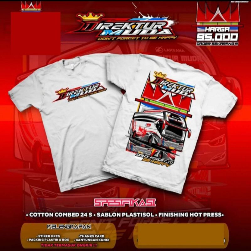 Jual KAOS BUS/BUSMANIA ORIGINAL MERCH DIREKTUR MUDA BY MPM FREE STIKER ...