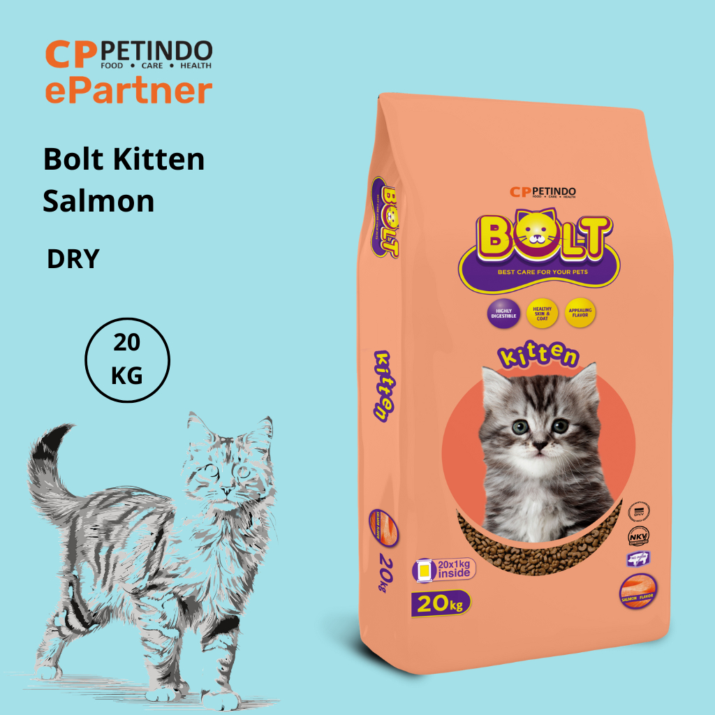 Jual CPPETINDO Bolt Kitten Cat Food 20 Kg (20 x 1 kg Repack) | Shopee ...