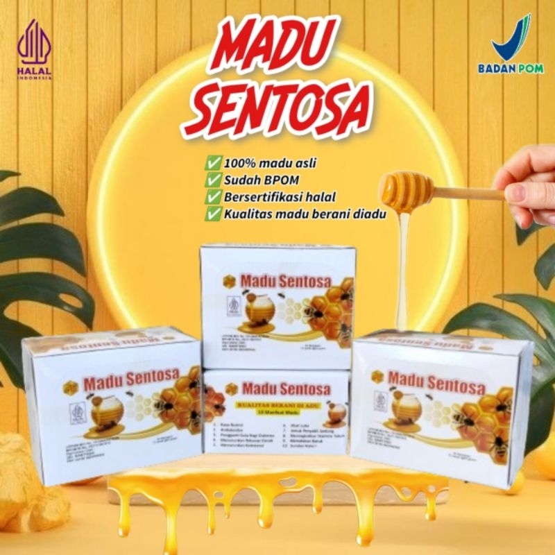 Jual MADU SENTOSA KEMASAN SACHET BOX 25 GR | Shopee Indonesia