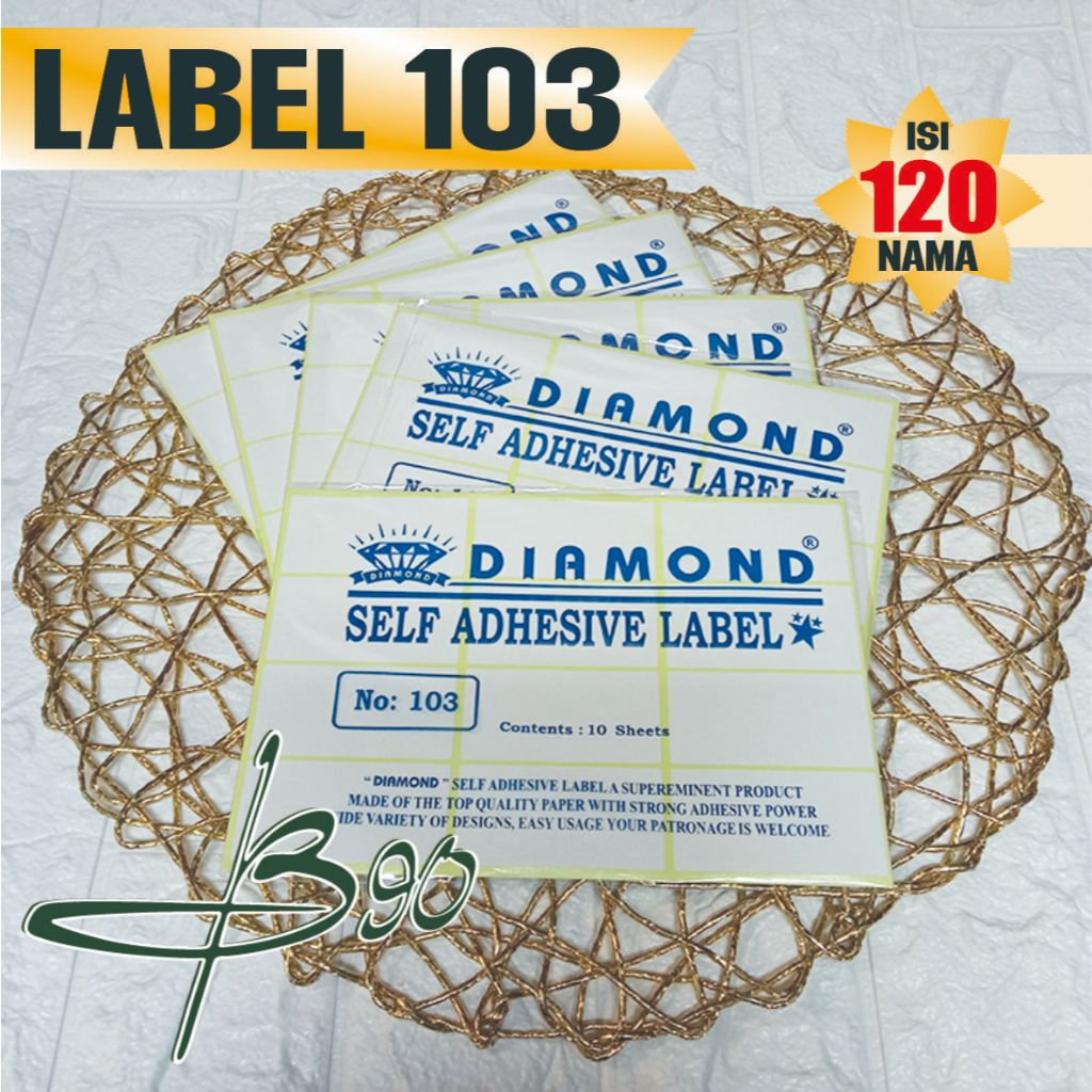 Jual Sticker Label Undangan 103 Putih polos isi 120 nama / Kertas ...