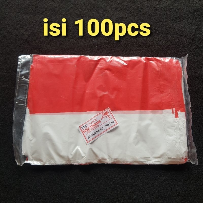 Jual 100pcs Bender Merah Putih Plastik / Bendera Plastik / Bendera ...