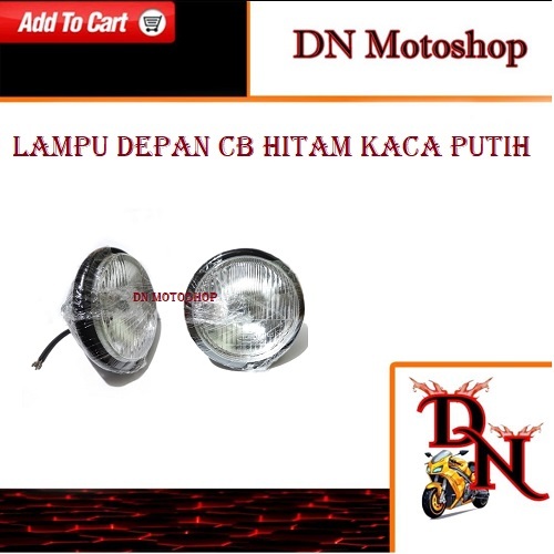 Jual LAMPU DEPAN HITAM CB KACA PUTIH | Shopee Indonesia