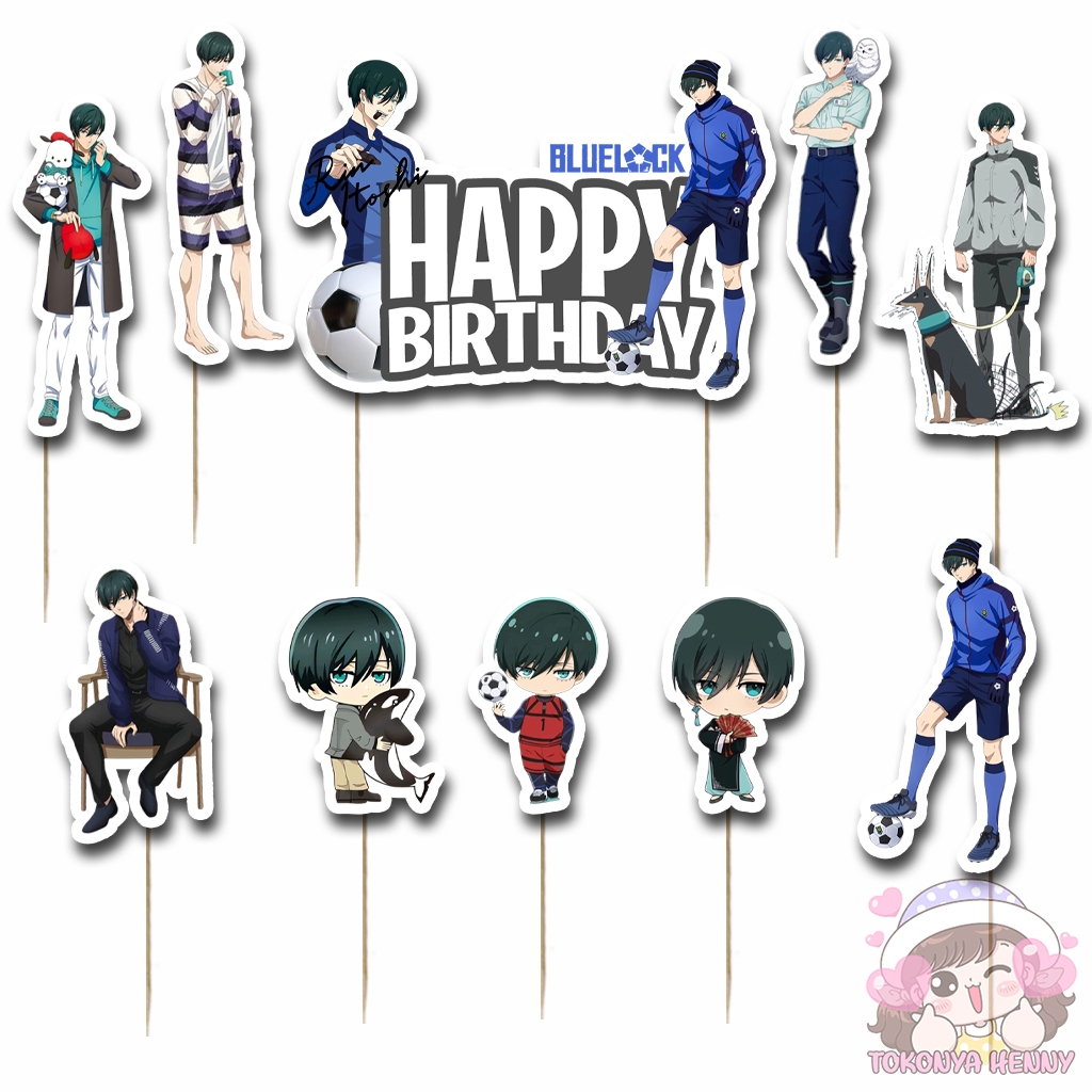 Jual Topper Cake Hiasan Kue Ulang Tahun motif karakter ITOSHI RIN BLUE ...